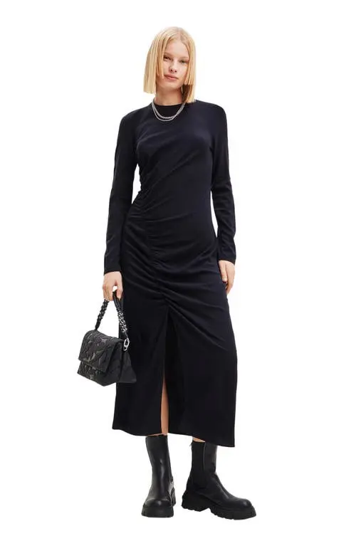Desigual Samantha Long Sleeve Ruched Dress