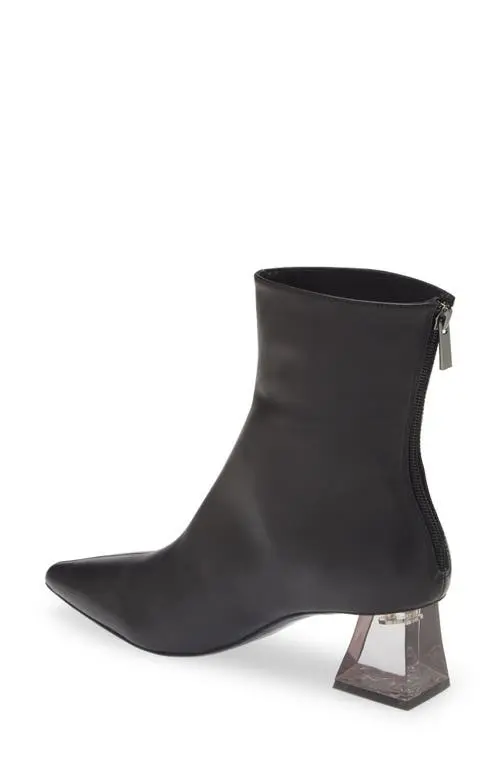 KOKO + PALENKI Leather Booties With Translucent Heel
