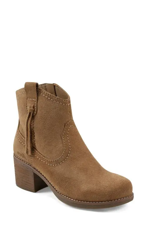 Earth Irene Block Heel Booties - Tan