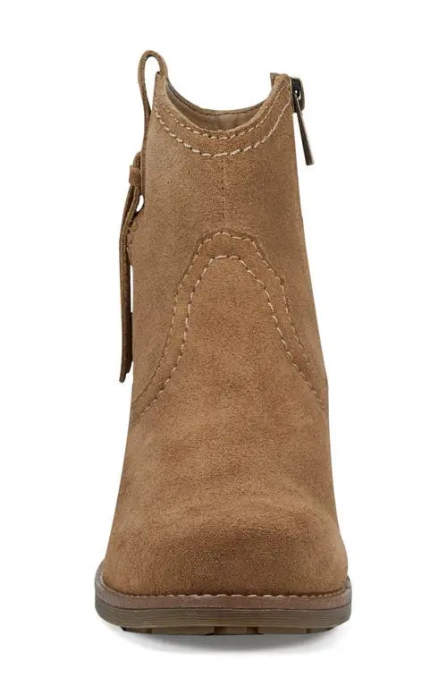 Earth Irene Block Heel Booties - Tan