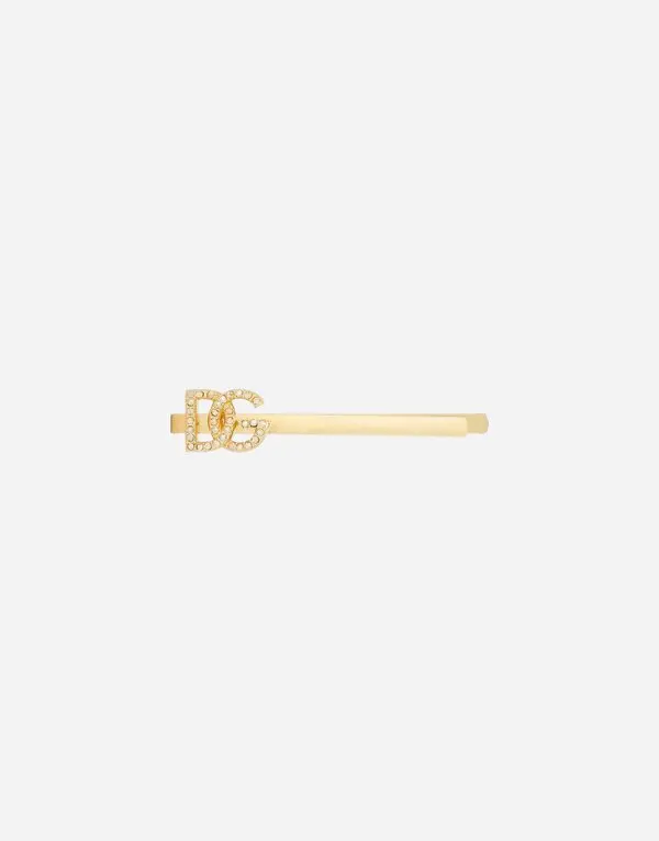 Dolce & Gabbana Hair Clip With Logo - Gold