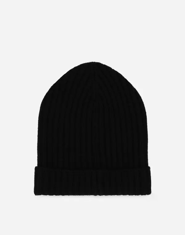 Dolce & Gabbana Ribbed Knit Beanie With Logo Tag