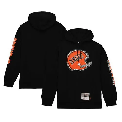 Mitchell & Ness Cincinnati Bengals Gridiron Classics Big Face 7.0 Pullover Hoodie