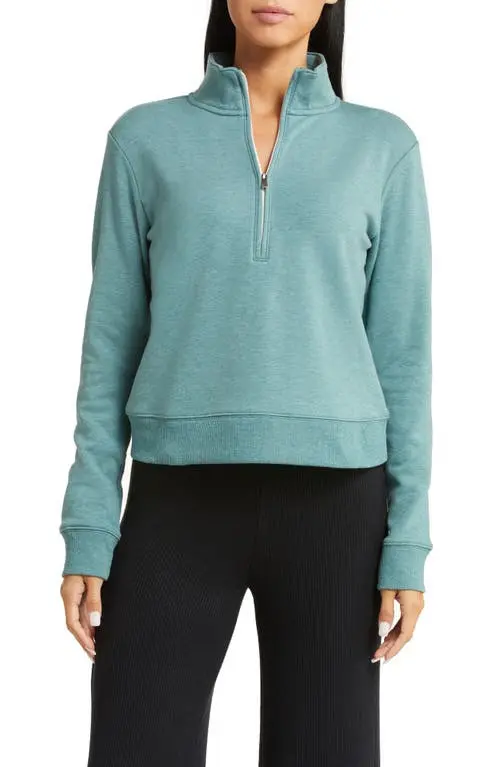 Travis Mathew Cloud Half Zip Pullover - Heather North Atlantic