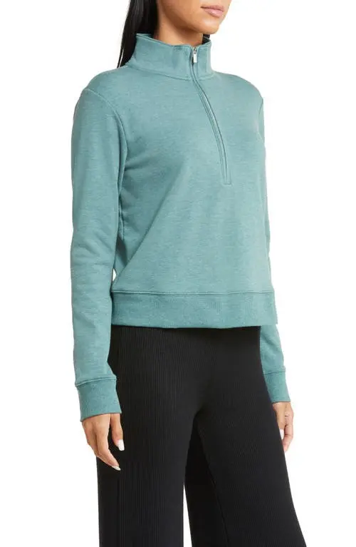 Travis Mathew Cloud Half Zip Pullover - Heather North Atlantic