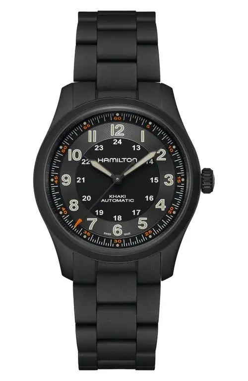Hamilton Khaki Field Automatic Bracelet Watch - Black