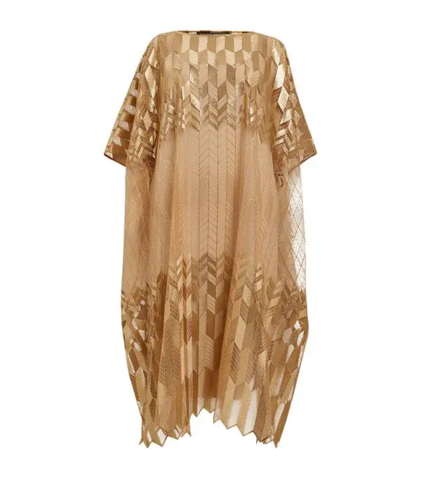 Marina Rinaldi Metallic Zigzag Midi Dress
