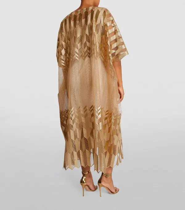 Marina Rinaldi Metallic Zigzag Midi Dress