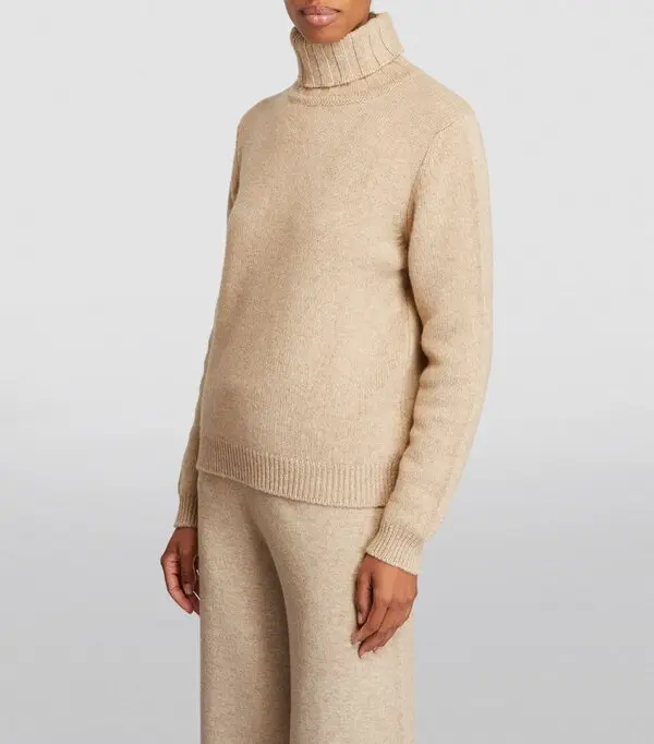 Harrods Cashmere Rollneck Sweater - Ivory