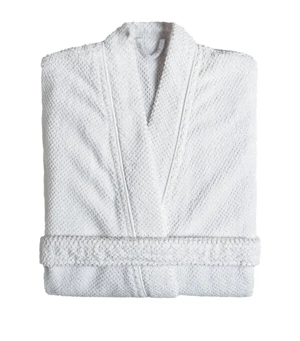 GRACCIOZA Bee Waffle Bathrobe - White