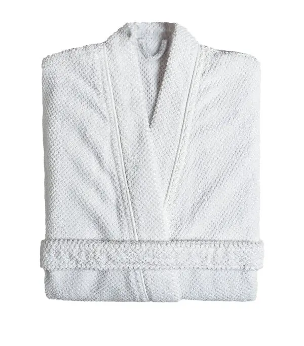 GRACCIOZA Bee Waffle Bathrobe - White