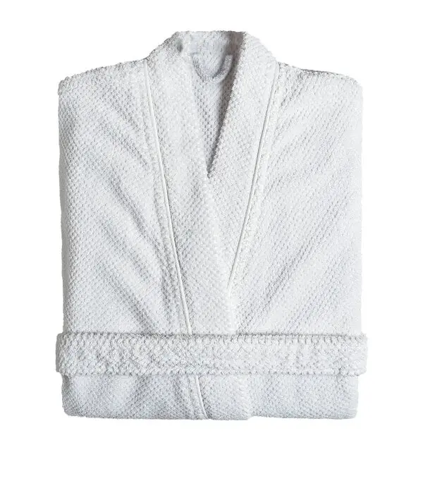GRACCIOZA Bee Waffle Bathrobe - White