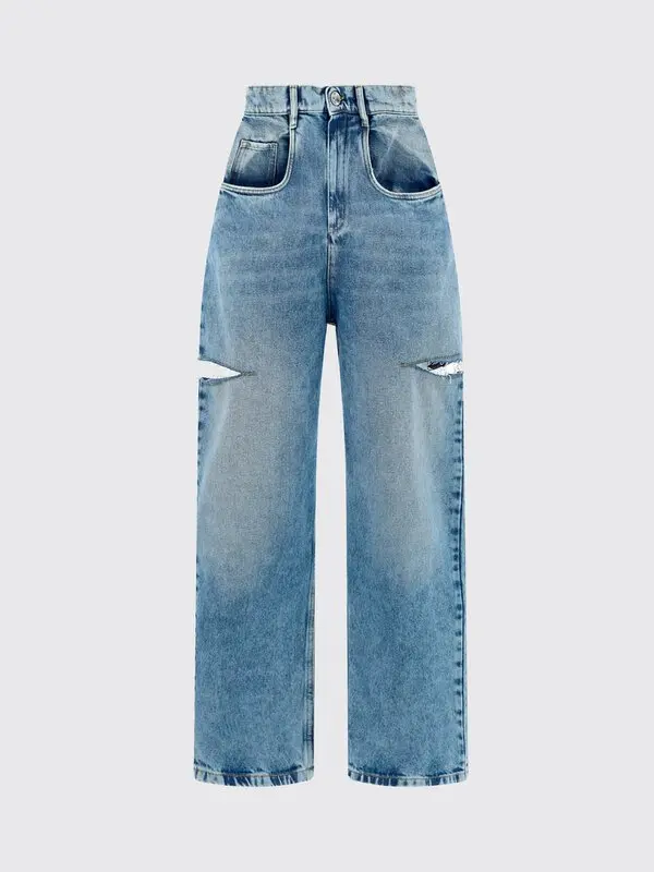 MAISON MARGIELA Distressed Wide-leg Jeans - Denim