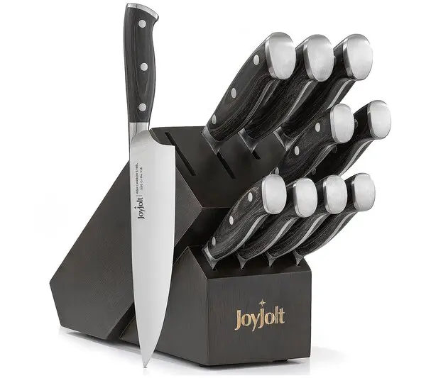 JOYJOLT High Carbon Steel 11-piece Assorted Kni Fe Block Set - One-color