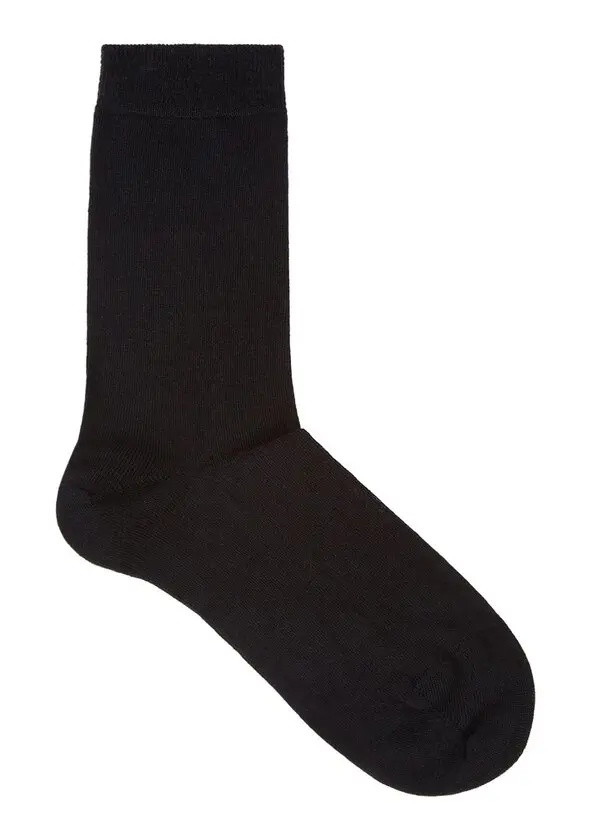Falke Soft Merino Wool-blend Socks - Black