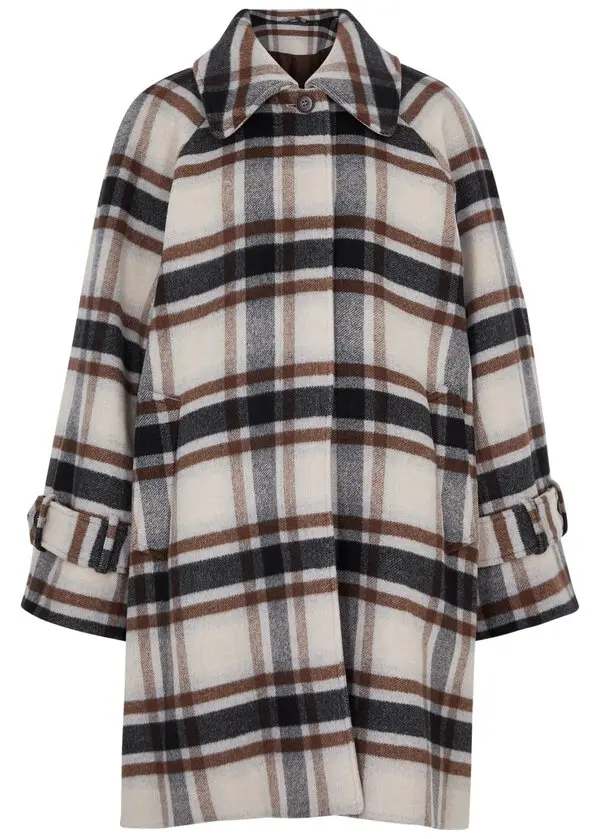 SKALL STUDIO Josie Oversized Checked Wool Coat