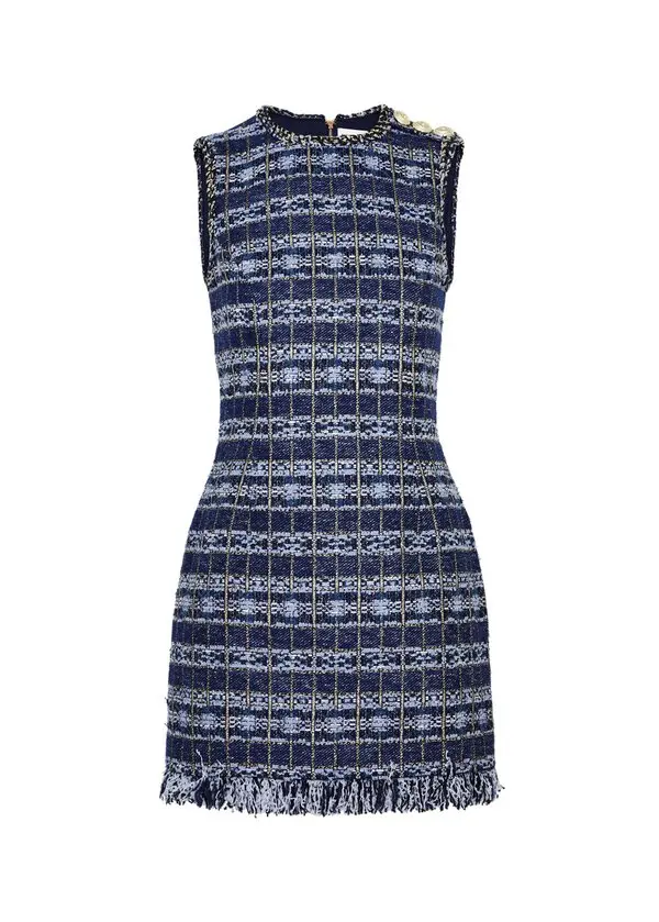 Rebecca Vallance Caroline Striped Tweed Mini Dress