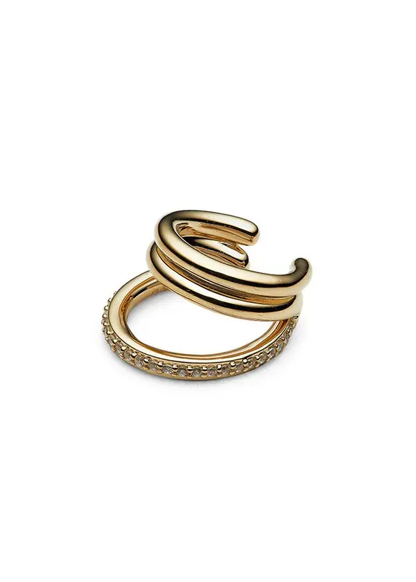OTIUMBERG Pavé Concero 14kt Vermeil Ear Cuff - Gold