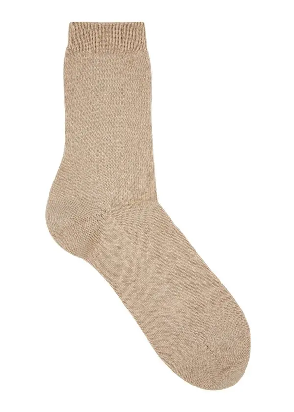 Falke Cosy Wool-blend Socks - Camel