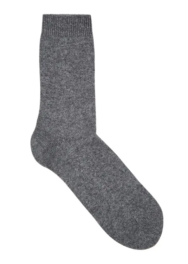 Falke Cosy Wool-blend Socks - Light Grey
