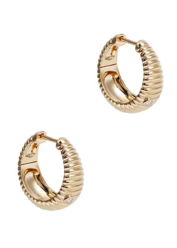 Yvonne Léon Paires De Creoles Berlingot Hoop Earrings - Gold