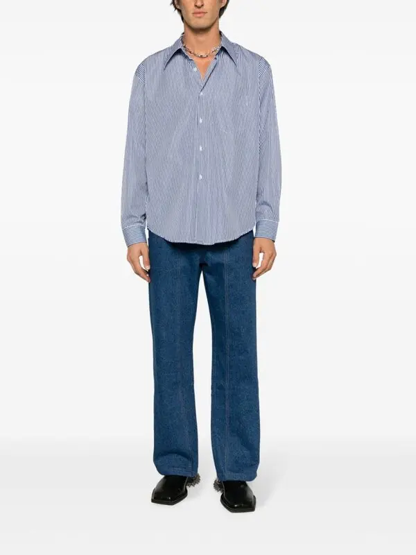 Our Legacy Coco 70s Striped Shirt In Blue - 45% Off | Editorialist