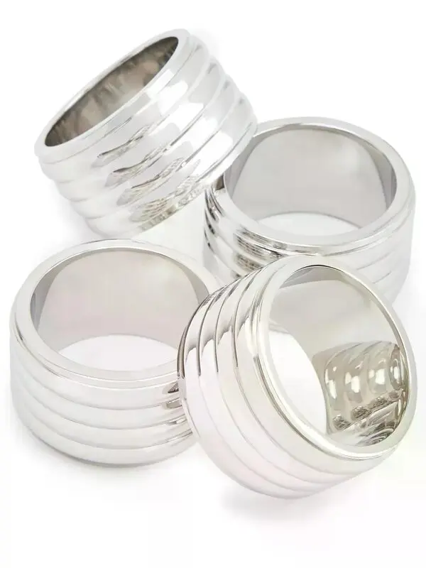 Ralph Lauren Thorpe Napkin Ring Set - Silver
