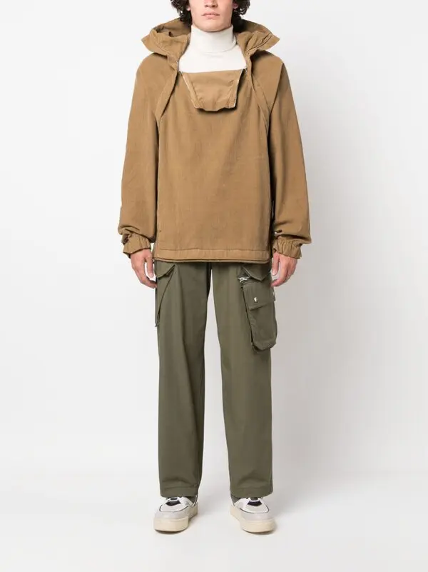 RANRA Side-zip Corduroy Hoodie
