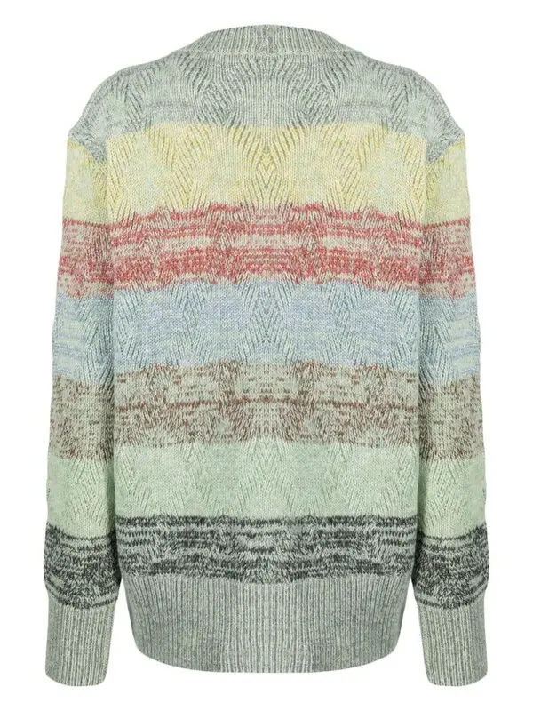 CORMIO Renato Striped Cardigan - Green