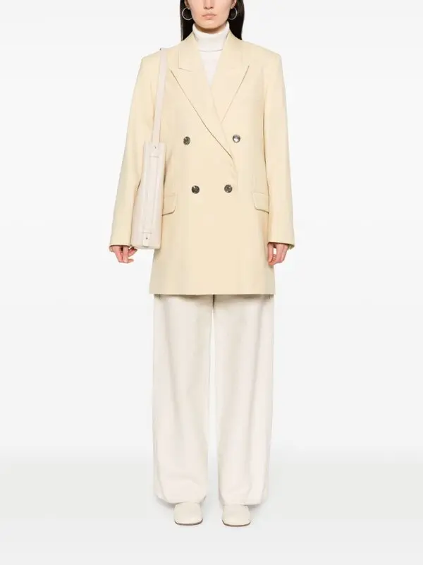 AMI Paris Double-breasted Blazer - Yellow