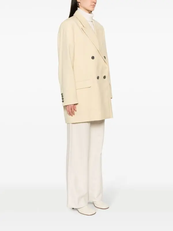 AMI Paris Double-breasted Blazer - Yellow