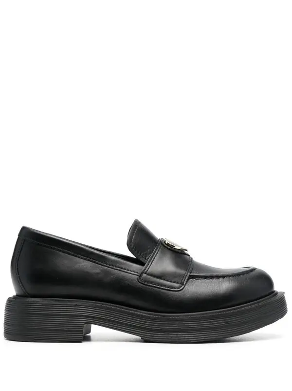 Moschino Logo Plaque Loafers
