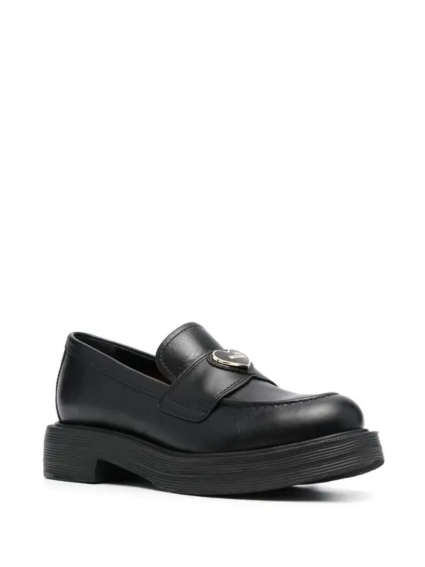 Moschino Logo Plaque Loafers