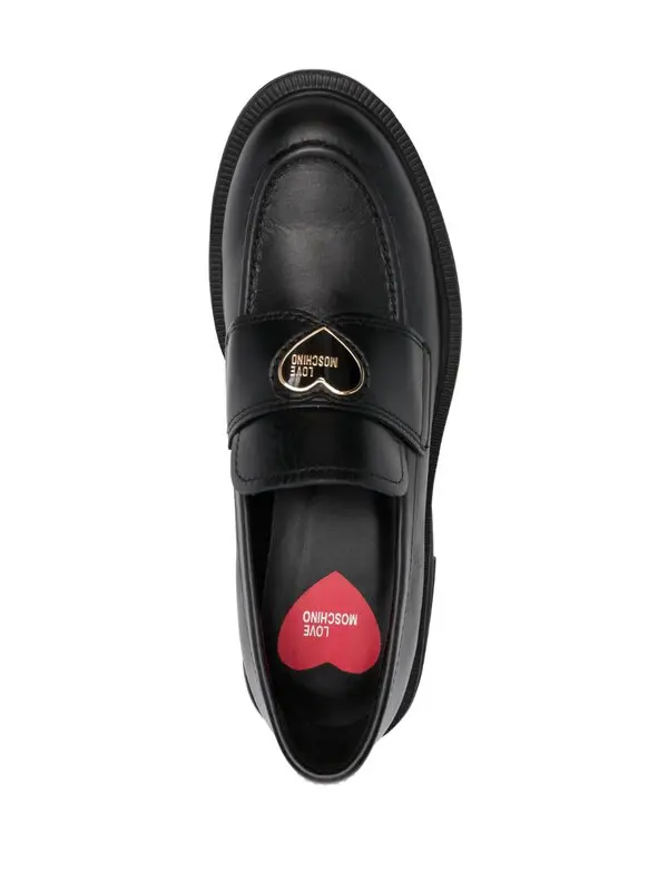 Moschino Logo Plaque Loafers