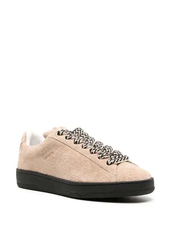 LANVIN Lite Curb Suede Sneakers