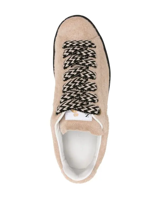 LANVIN Lite Curb Suede Sneakers