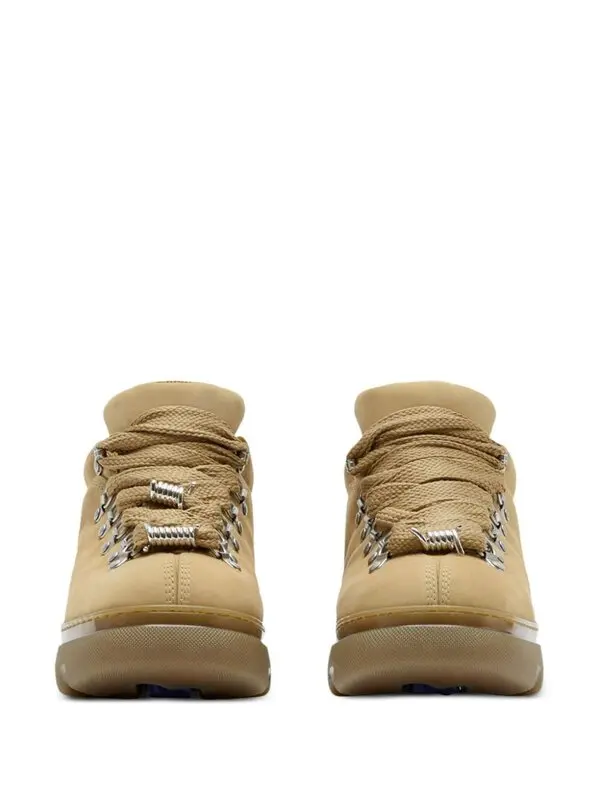 Burberry Round-toe Leather Boots - Neutrals