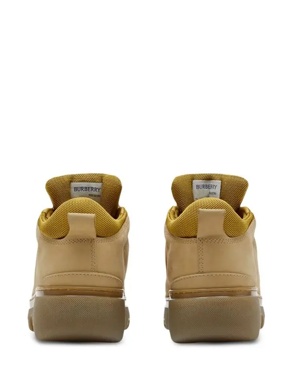 Burberry Round-toe Leather Boots - Neutrals