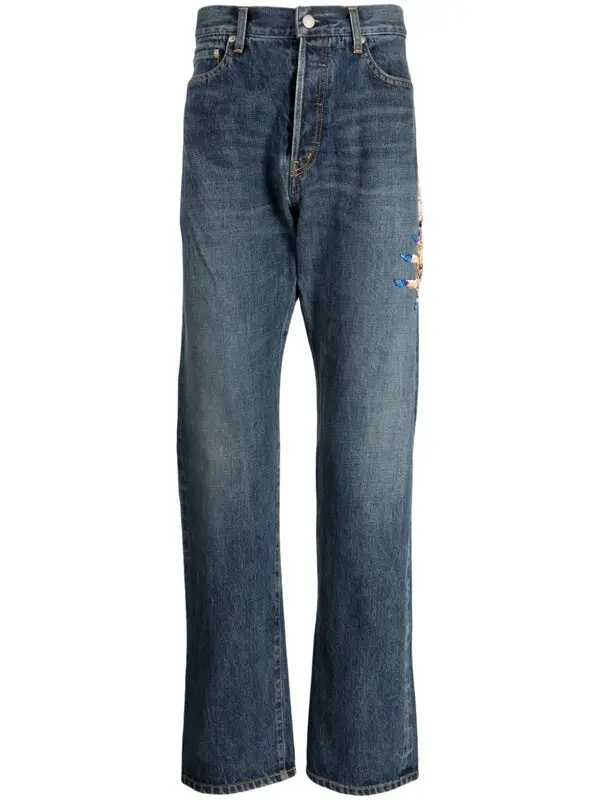 Undercover Bead-embellished Straight-leg Jeans