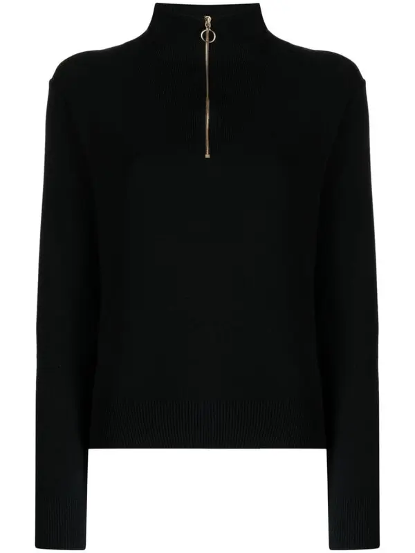 AGNES B. Panelled Zipped Sweatshirt
