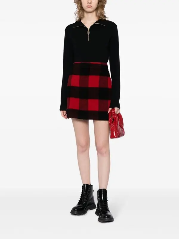 AGNES B. Panelled Zipped Sweatshirt