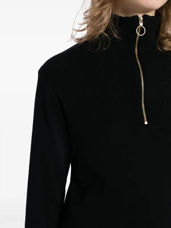 AGNES B. Panelled Zipped Sweatshirt