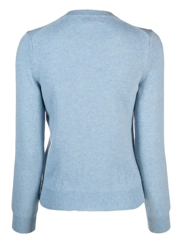 Play Comme Des Garcon Mélange-effect Wool Cardigan - Blue