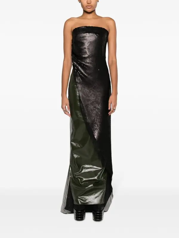 Rick Owens Luxor Asymmetric Sequinned Top - Black