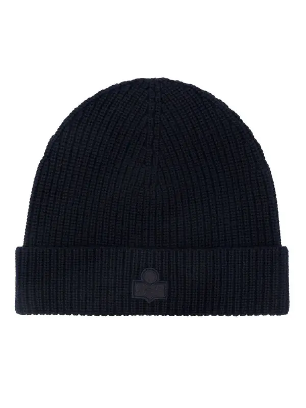 Isabel Marant Étoile Logo-embroidered Ribbed-knit Beanie - Blue