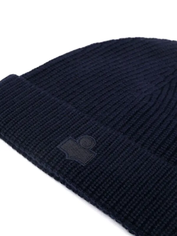 Isabel Marant Étoile Logo-embroidered Ribbed-knit Beanie