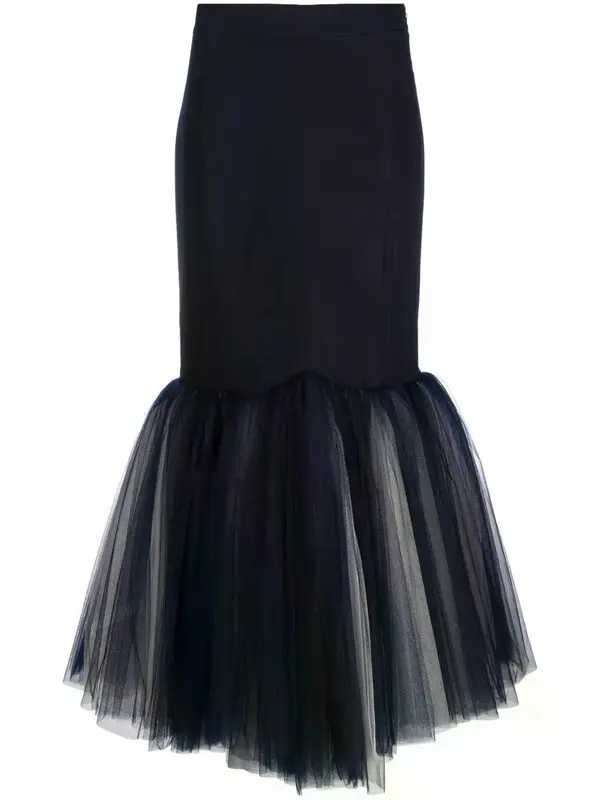Moschino Fishtail Pencil Maxi Skirt - Blue