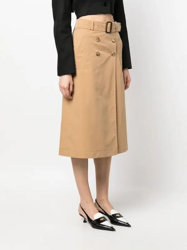 Moschino High-waisted Belted Midi Skirt