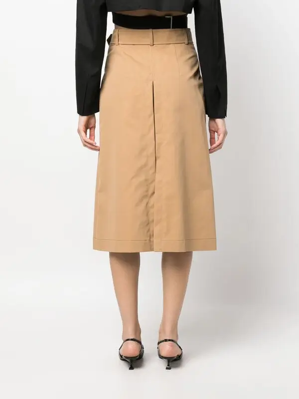 Moschino High-waisted Belted Midi Skirt