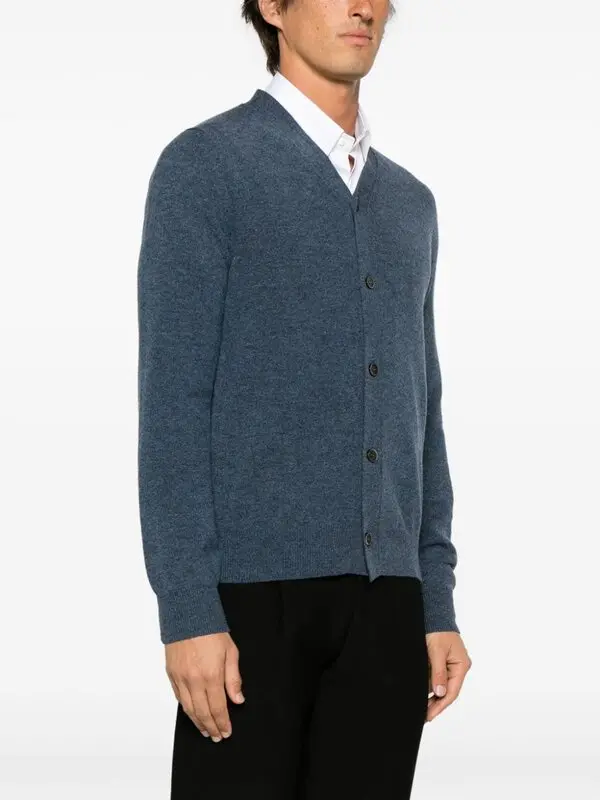 Play Comme Des Garcon V-neck Buttoned Cardigan - Blue
